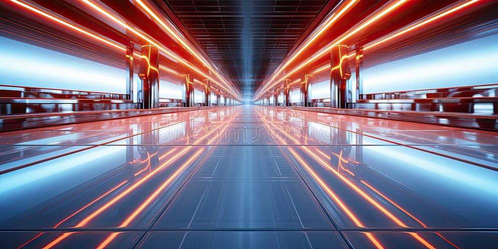 Step into the Future: a Captivating Futuristic Room. Stock Illustration ...