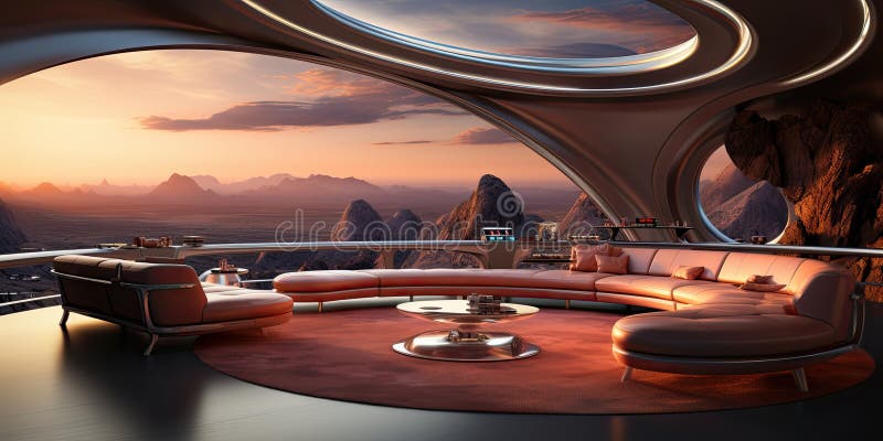 Step into the Future: a Captivating Futuristic Room. Stock Image ...