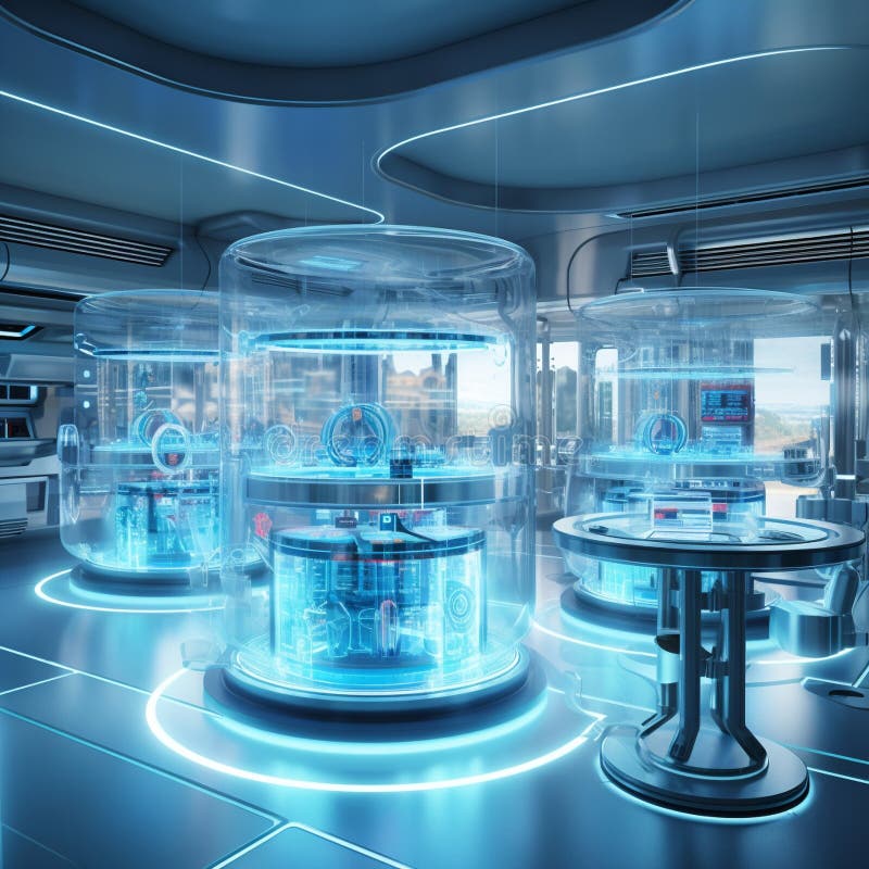 Futuristic Laboratory Setup with Resonance Refinement Stock Image ...