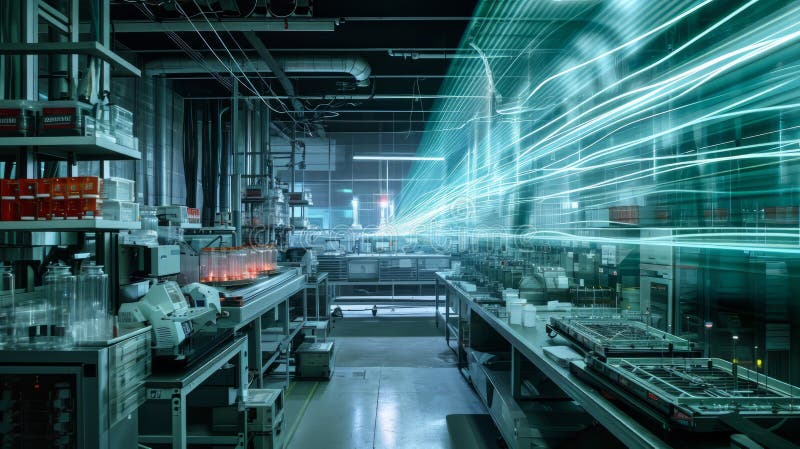 A Conceptual Photograph of a Futuristic Laboratory Where Scientists ...