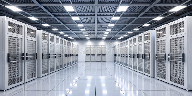 FutureProof Data Center a Pristine White Server Room Showcases Sleek ...
