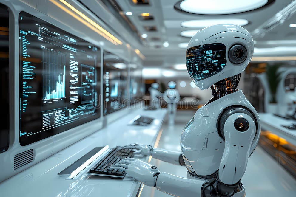 Step into the Future with a High-tech AI-powered Office Space Featuring ...