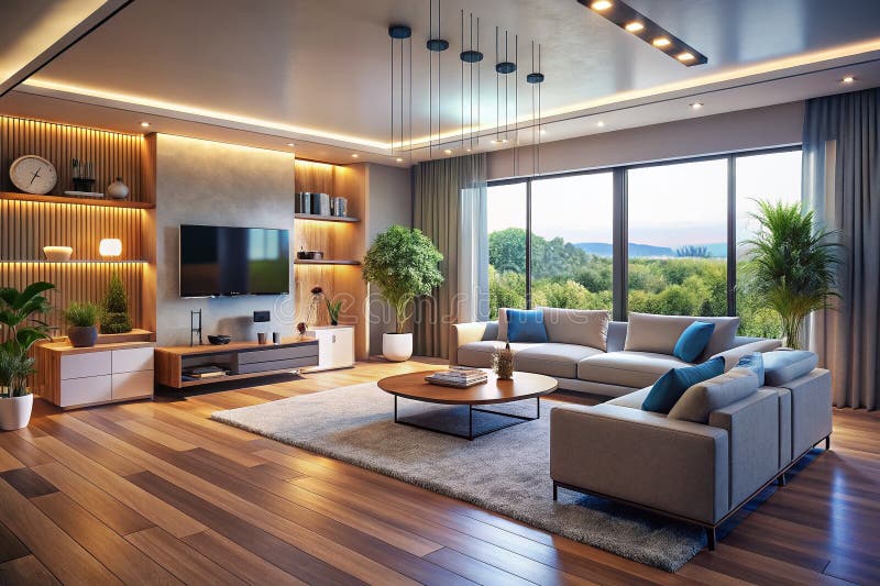 FutureProof Your Living Room Isometric Visualization of a Smart Home Interior Featuring ...