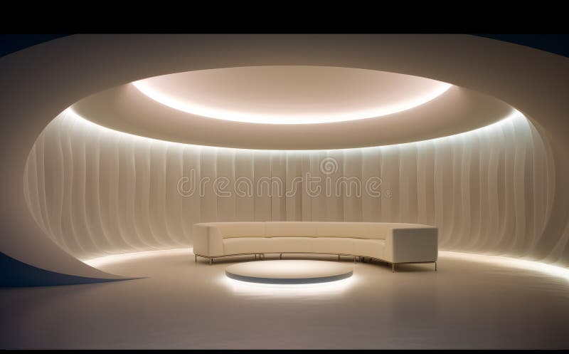 Step into the Future: a Mesmerizing Circular Room Illuminated by LED ...