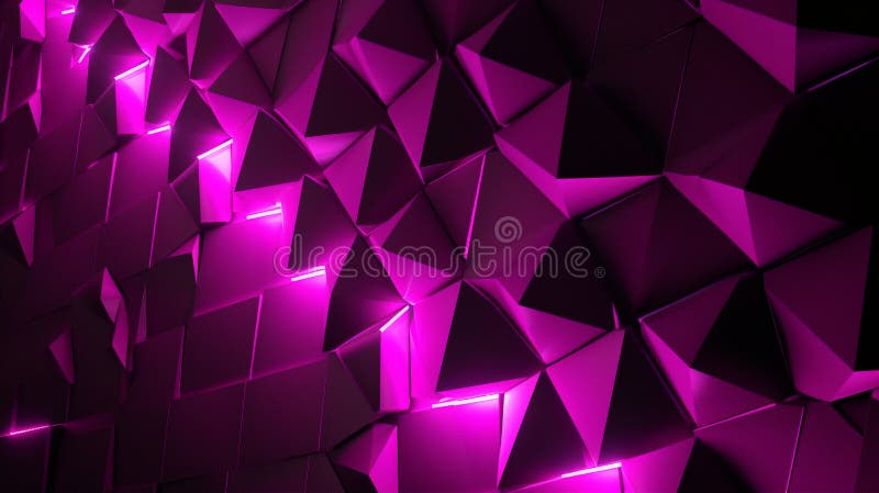 Neon Glow: Futuristic Magenta 3D Wallpaper Stock Image - Image of bold ...