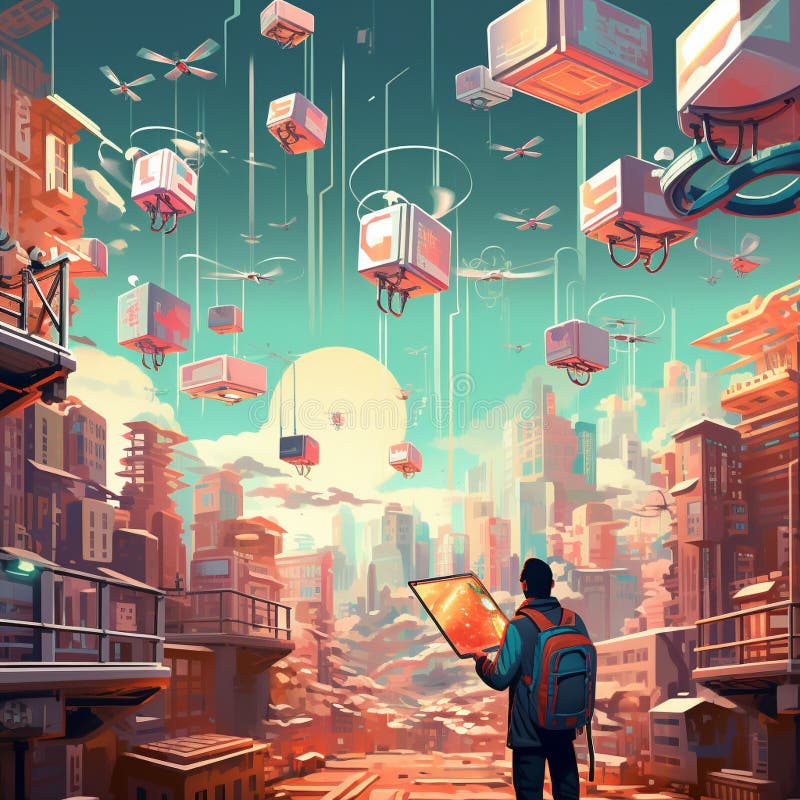 Future Delivery: Drones Revolutionizing the Logistics Industry Stock ...