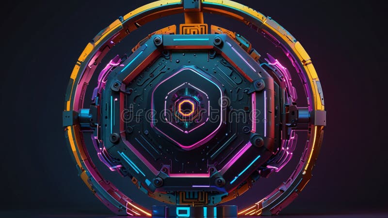 Quantum Interface: the Dawn of Digital Evolution Stock Illustration ...