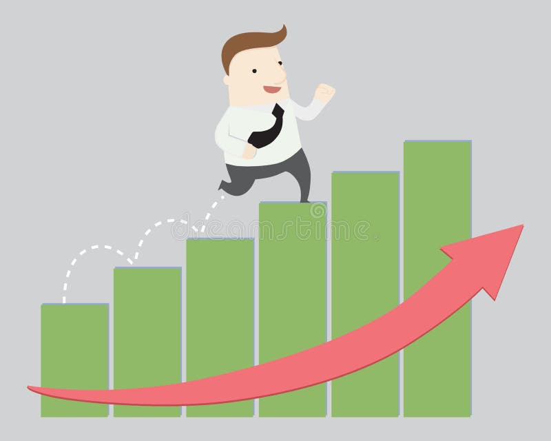 Step going up stock vector. Illustration of design, success - 75301341