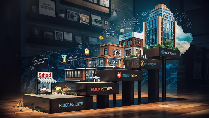 Step by Step Grow in Property Business Stock Illustration ...