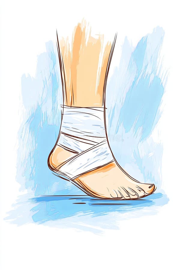 Step-by-step Guide for Applying an Elastic Bandage on a Wrapped Ankle ...