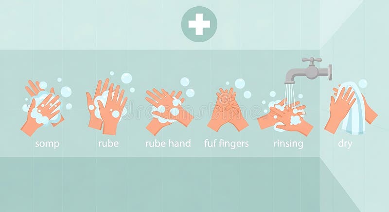 Step by Step Guide for Proper Handwashing Technique Infographic Stock ...