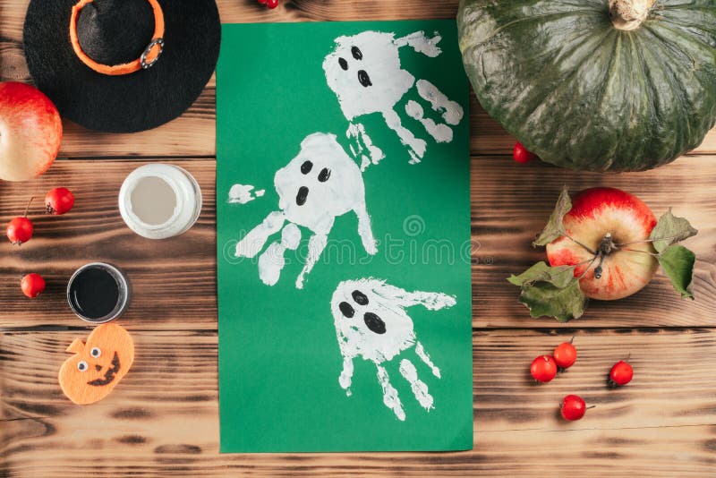 Pumpkin Handprint Craft Stock Photos - Free & Royalty-Free Stock Photos ...
