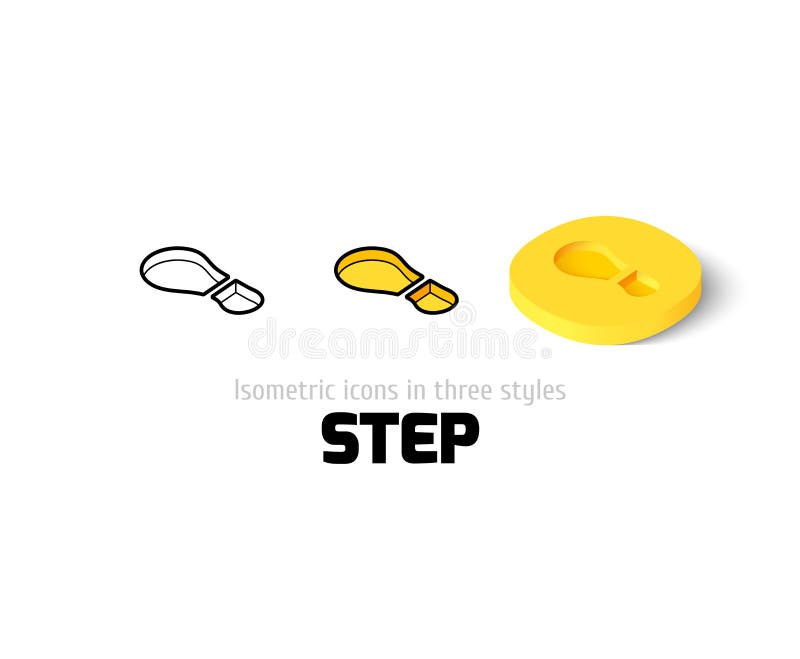 Step Icon in Different Style Stock Vector - Illustration of line ...