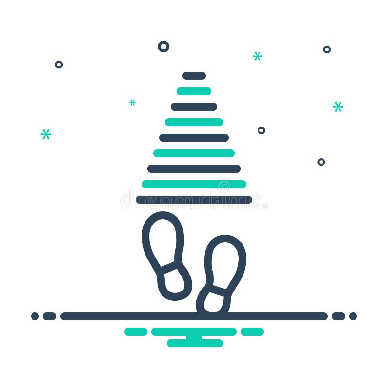 Mix Icon for Step, Foot and Footprint Stock Vector - Illustration of ...