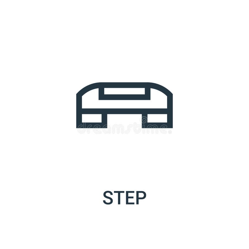 Step Icon Vector from Gym Collection. Thin Line Step Outline Icon ...