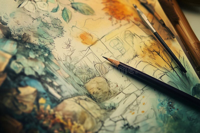 Step by Step Illustration of the Writing and Drawing Process in a ...