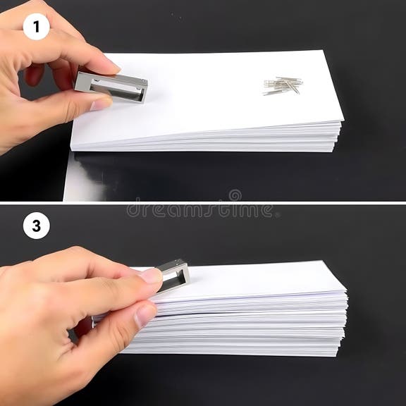 A Step by Step Image Sequence of a Hand Using a Staple Puller To Remove ...