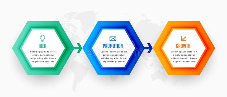 3 Step Infographic Business Option Chart Template for Data ...