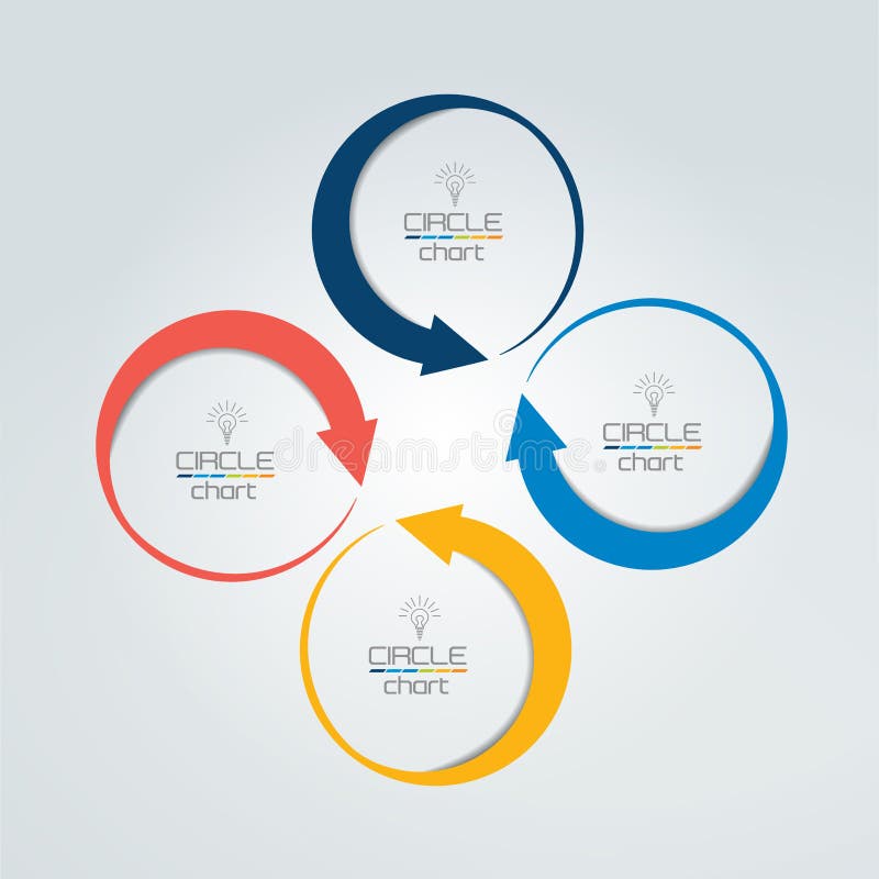 3 Step Infographic. Three Circle Arrows Template, Diagram, Chart Stock ...