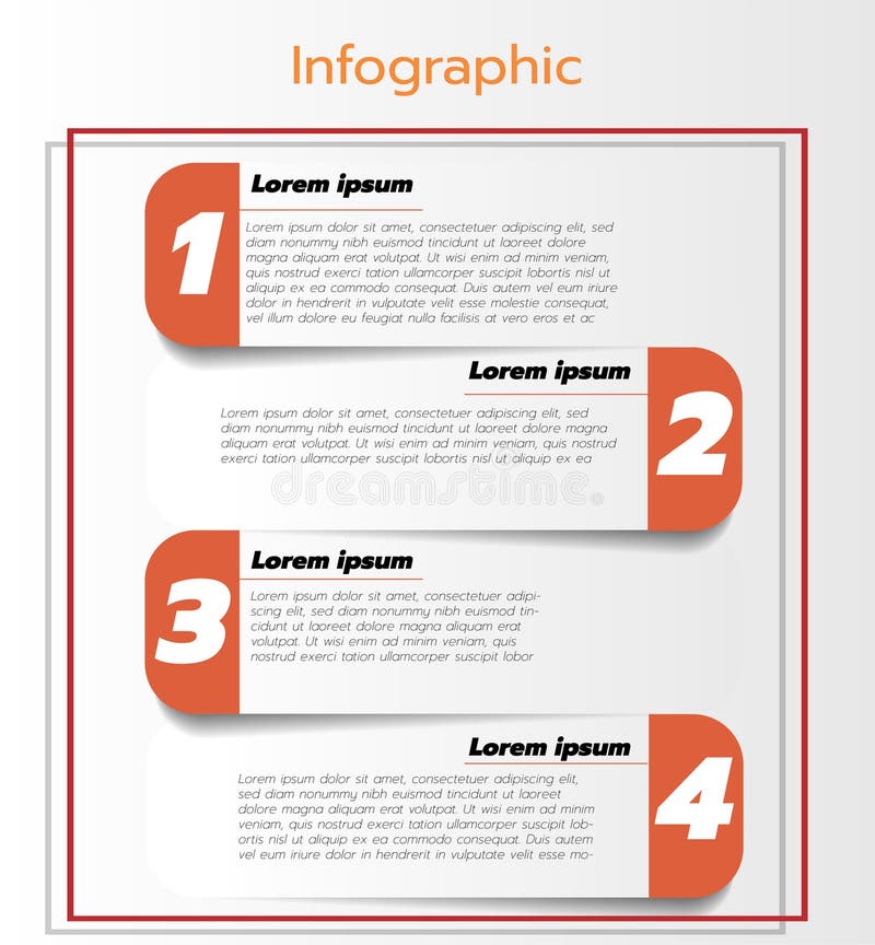 4 Step Infographic stock vector. Illustration of diagram - 248353359