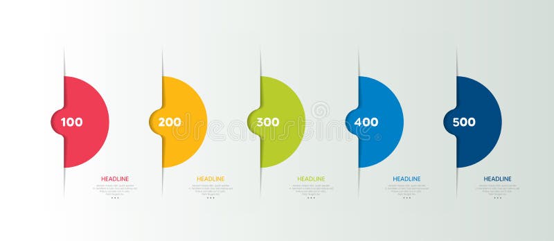 5 Step Infographic. Five Number Timeline, Template Stock Vector ...