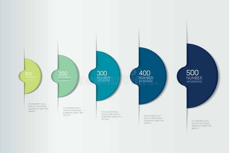 5 Step Infographic. Five Number Timeline, Template Stock Vector ...