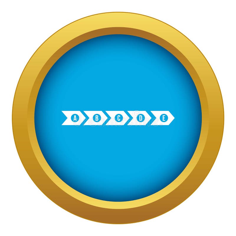 Step by Step Infographic Icon Blue Vector Isolated Stock Vector ...