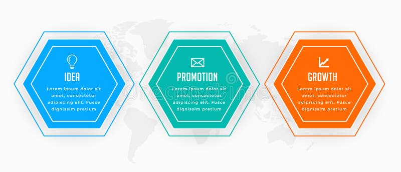 3 Step Infographic Process Chart Template for Corporate Marketing Stock ...