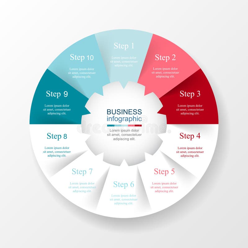 Step by step infographic. stock vector. Illustration of graph - 101165309