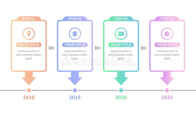 Step Map Template for Location Messages Stock Vector - Illustration of ...