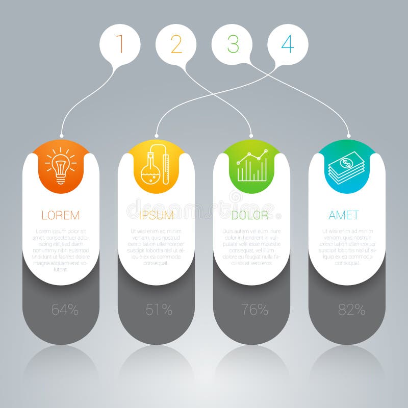 Step By Step Infographics Template Stock Illustration - Illustration of ...