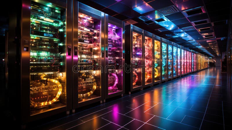 Step Inside a Data Center Server Room, a Visual Feast of Vibrant Colors ...