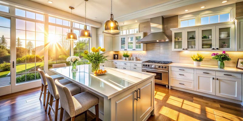 A Stunning Aerial Perspective of a Sparkling Clean Kitchen after a ...