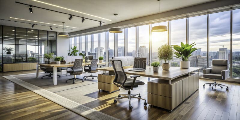 Inspiring Modern Office Space Spacious LightFilled and Designed for ...
