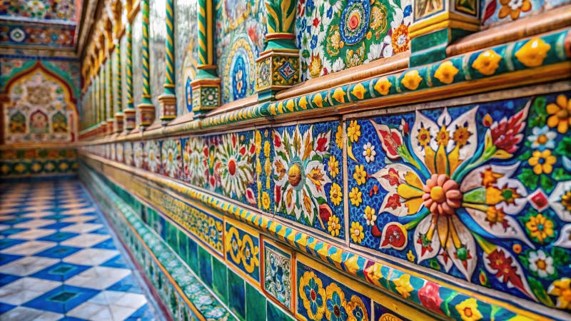 Exquisite Architectural Detail Unveiling the Intricate Tilework of a ...