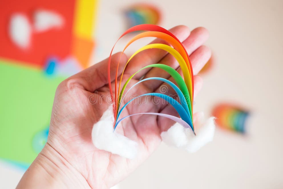 Step-by-step Instruction To Create a Rainbow of Colored Paper ...