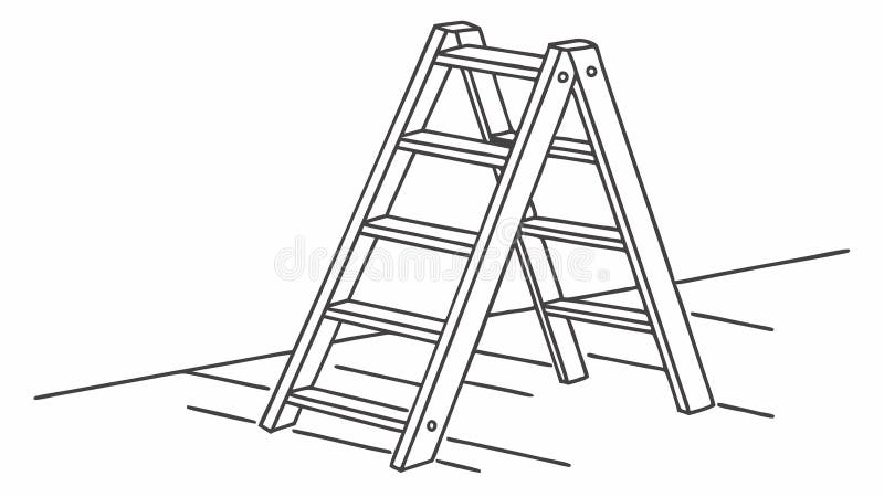 Step Ladder Climbing Tool Access Elevation Working Height, Vector ...
