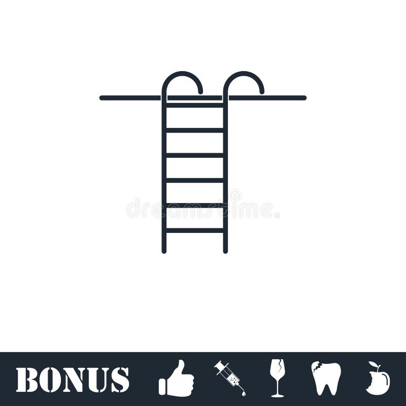 Step ladder icon flat stock vector. Illustration of design - 151736237