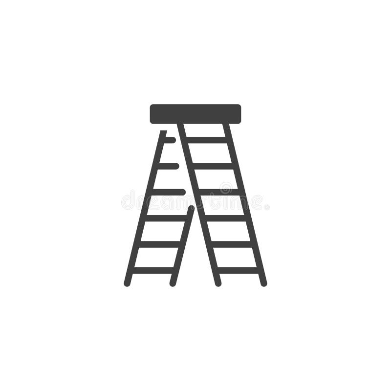 Step ladder vector icon stock vector. Illustration of glyph - 246228426