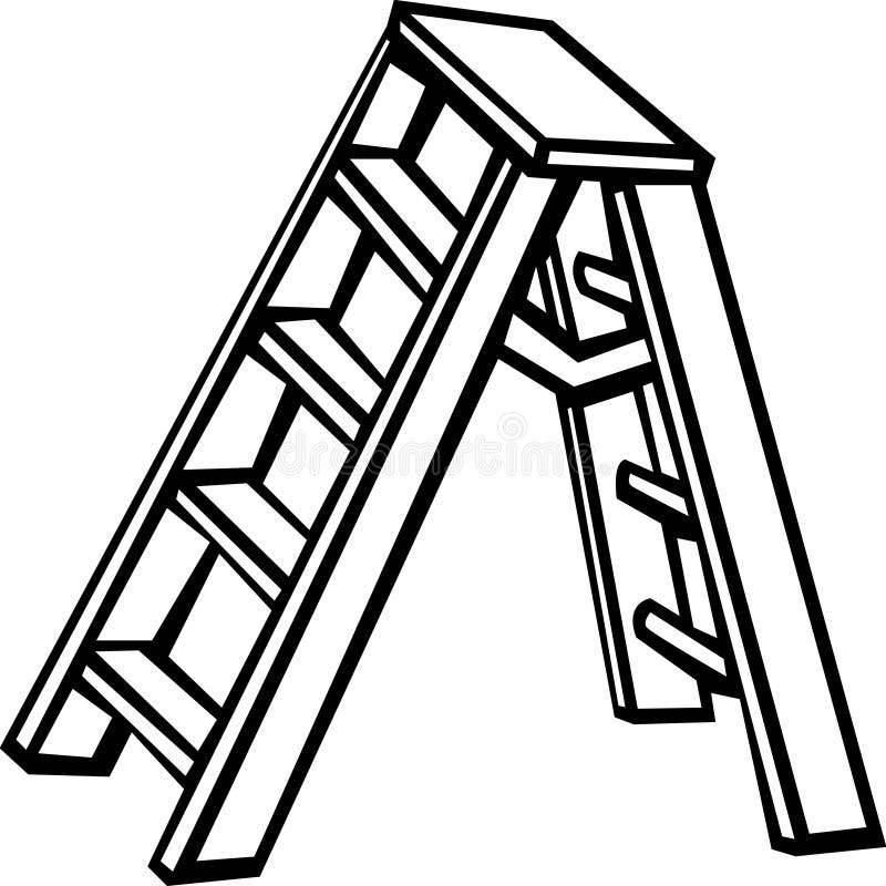 Step Ladder Vector Illustration Stock Vector - Illustration of vector ...