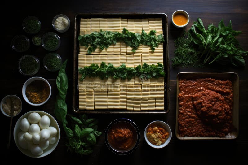 Step-by-step Lasagna Assembly Process Stock Photo - Image of italian ...