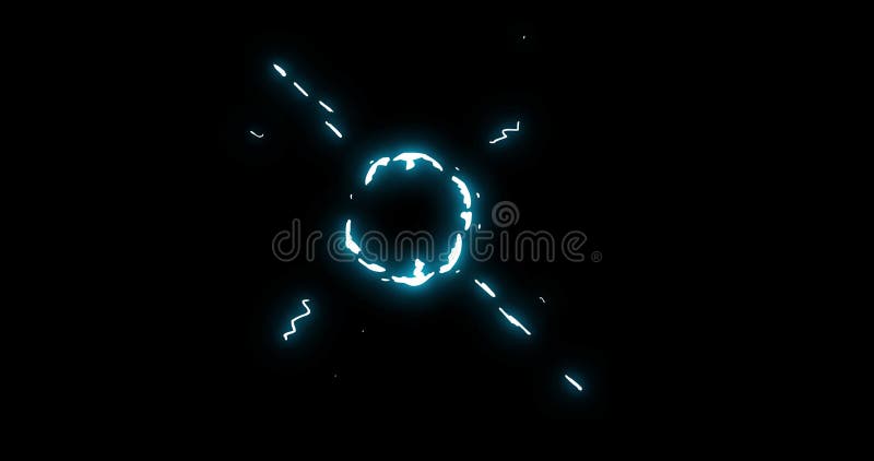 3 Step Lightning Thunder Boom Electrical Cartoon Animation Stock ...