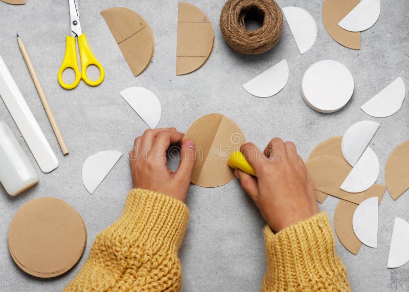 Step 3. Line of Glue in the Middle. Making of Festive Tree Ornaments ...
