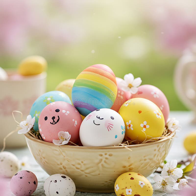 Fantasy Easter: Crystal Stream and Enchanted Eggs Stock Image - Image ...