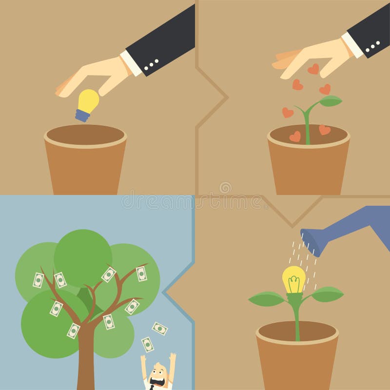 Step make money stock vector. Illustration of grow, businessman - 32698569