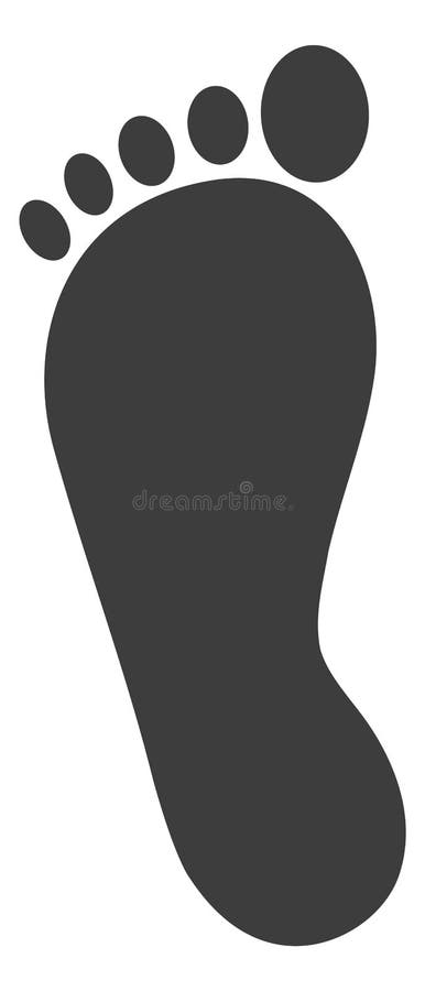 Step Mark Icon. Human Foot Print Logo Stock Vector - Illustration of ...