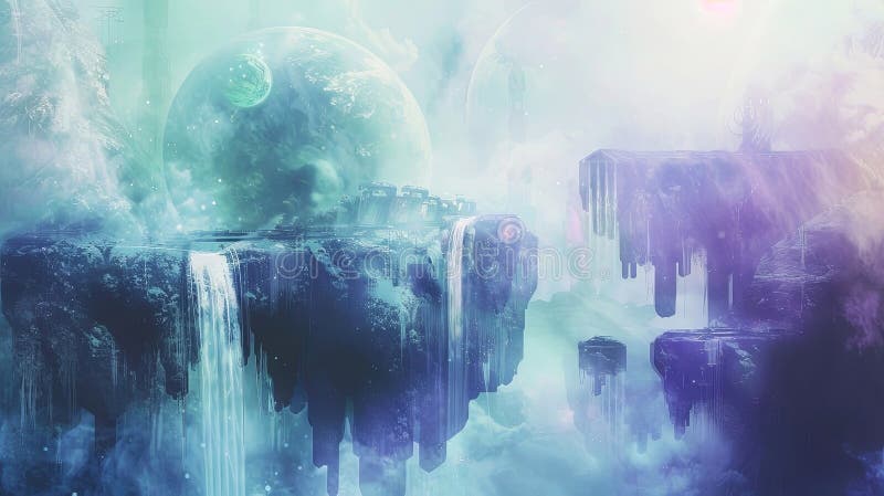 Step into a Mesmerizing Alien Landscape with Floating Waterfalls and ...