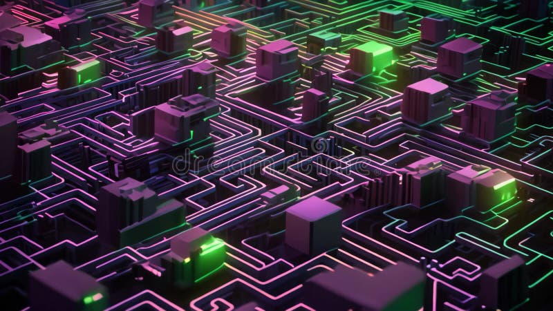 Step into a Mesmerizing Labyrinth of Neon Lights in this Stunning ...