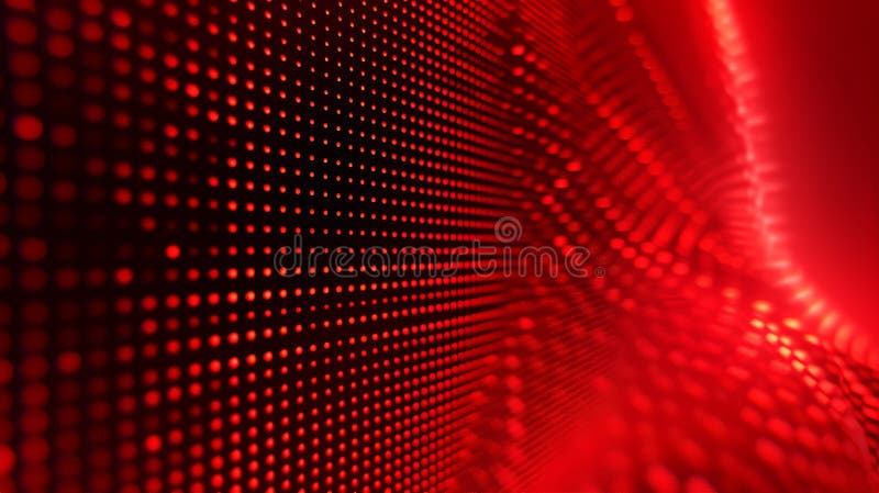 Retro Red Glitchscape: Pixel Fusion Stock Illustration - Illustration ...