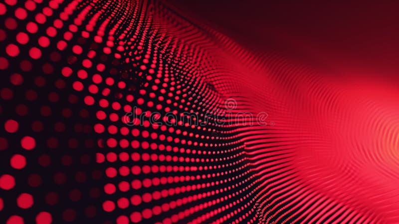 Retro Red Glitchscape: Pixel Fusion Stock Illustration - Illustration ...
